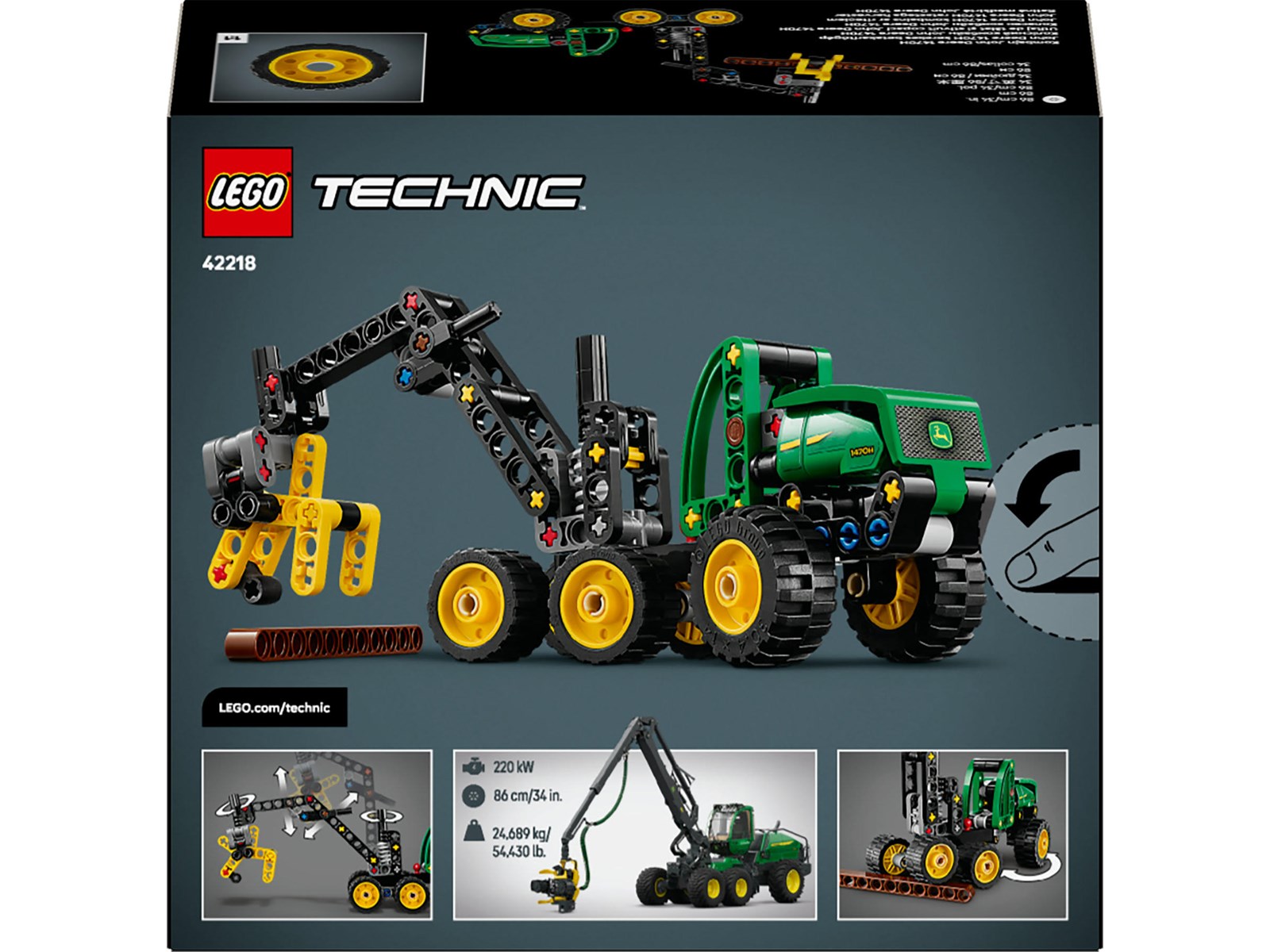 LEGO Technic 42218 John Deere 1470H-skovningsmaskine | På lager
